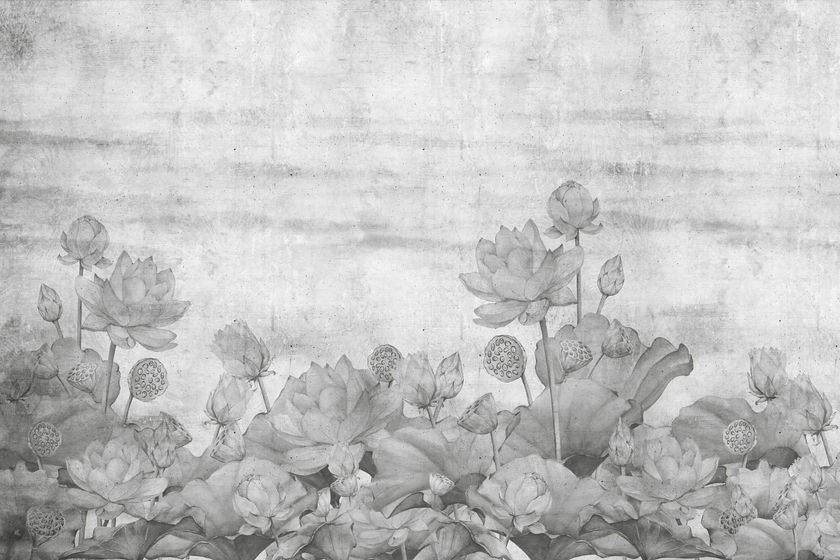NOVEMBER GREEN Wallpaper with floral pattern By Instabilelab