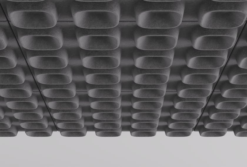 PYRYMYD DARK Recycled material acoustic panel By Intra lighting
