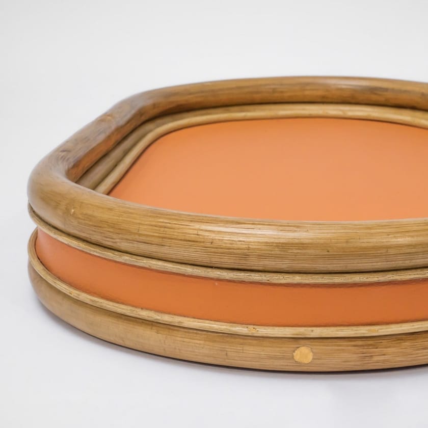 JAVA Plateau ovale en rotin By POPUS EDITIONS | design Yannick Gicquel