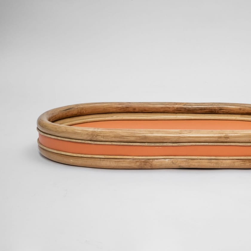 JAVA Plateau ovale en rotin By POPUS EDITIONS | design Yannick Gicquel