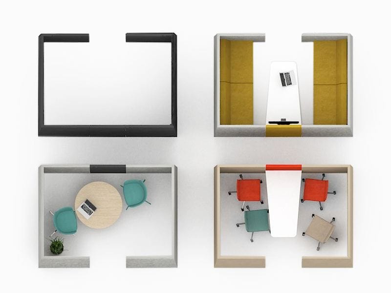 Free standing fabric workstation screen JAZZ SILENT BOX By NARBUTAS ...