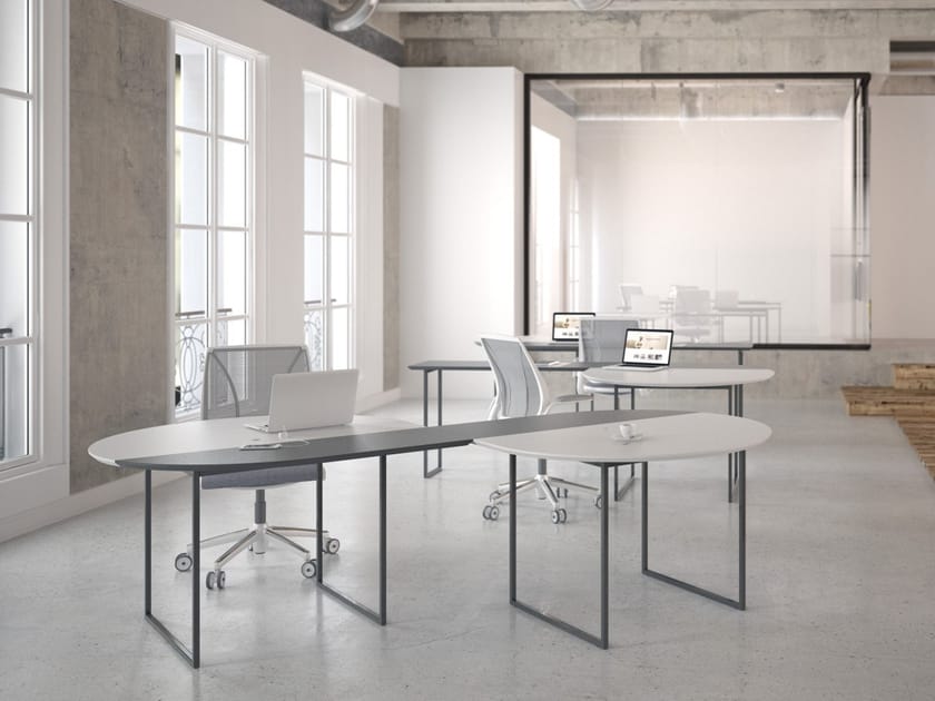 Sectional office desk JOINT VENTURE By Cider Edition design Frédéric Ruyant
