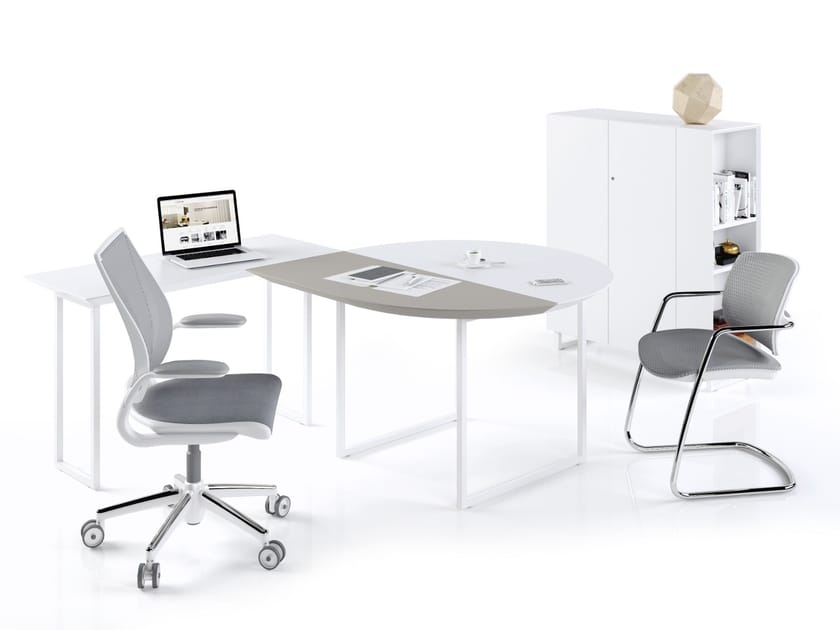 Sectional office desk JOINT VENTURE By Cider Edition design Frédéric Ruyant