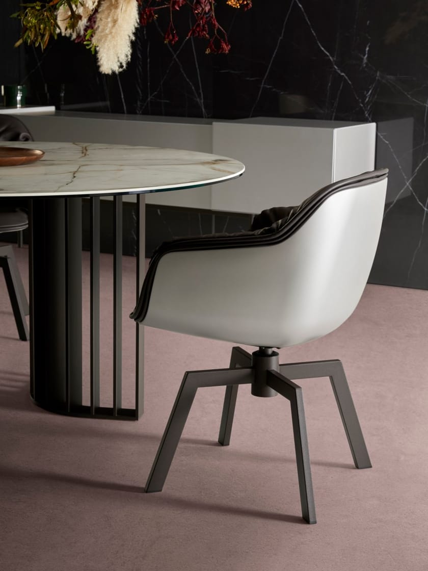 JOPLIN Round ceramic dining table By DRESSY | design Sergio Rochas