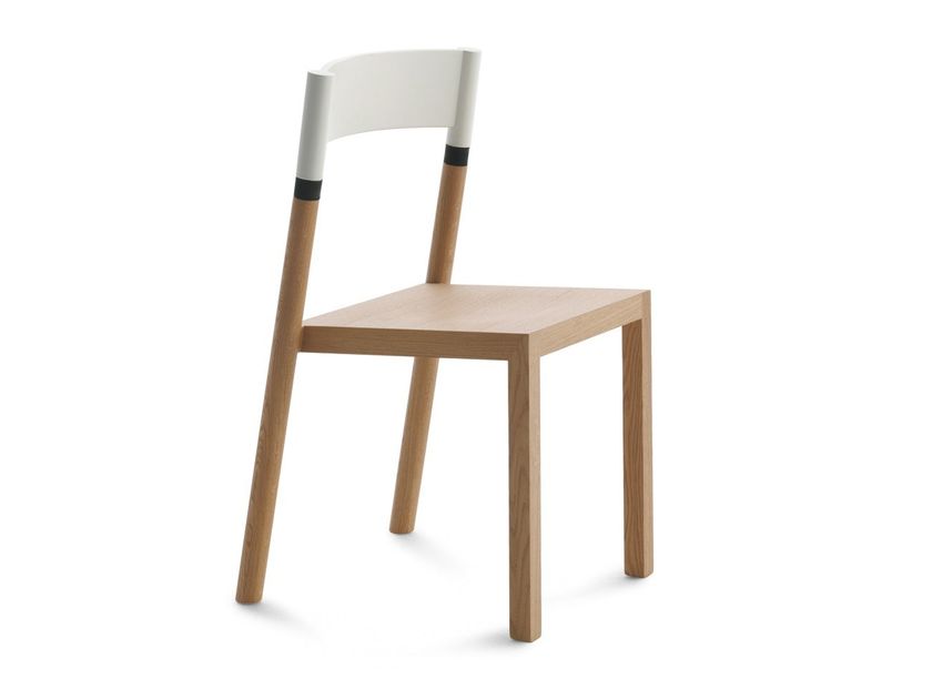 Ergonomic stackable oak chair JOYNT By Lago design Harry Owen