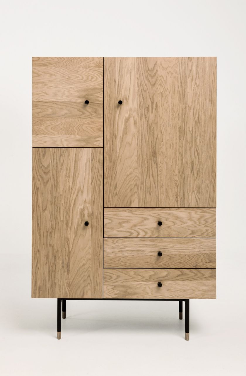 JUGEND | Highboard Wood veneer highboard with drawers By Woodman ...