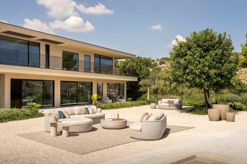 TONDO MODULAR ORGANIC SOFA 2.5S Sofá de jardim modular em corda By ...