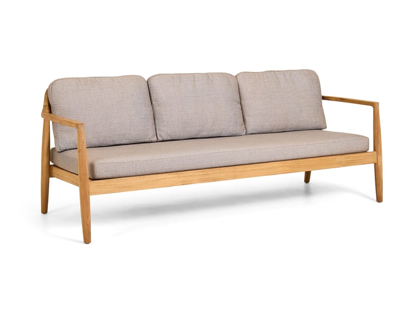 TOFINO TEAK Divano da giardino in teak a 3 posti By Jati Kebon