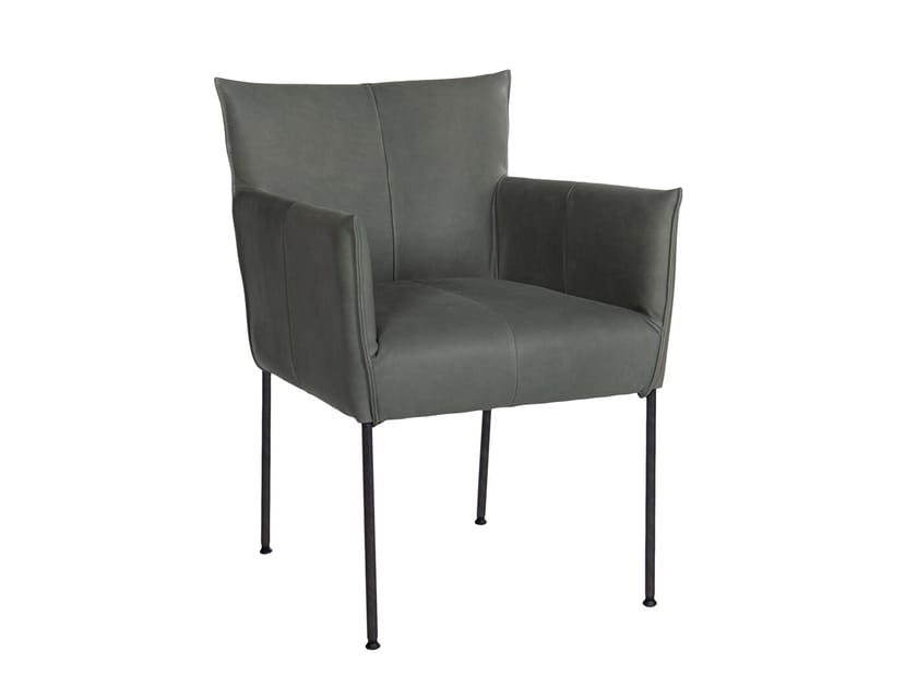 FORWARD Leather chair with armrests By Jess