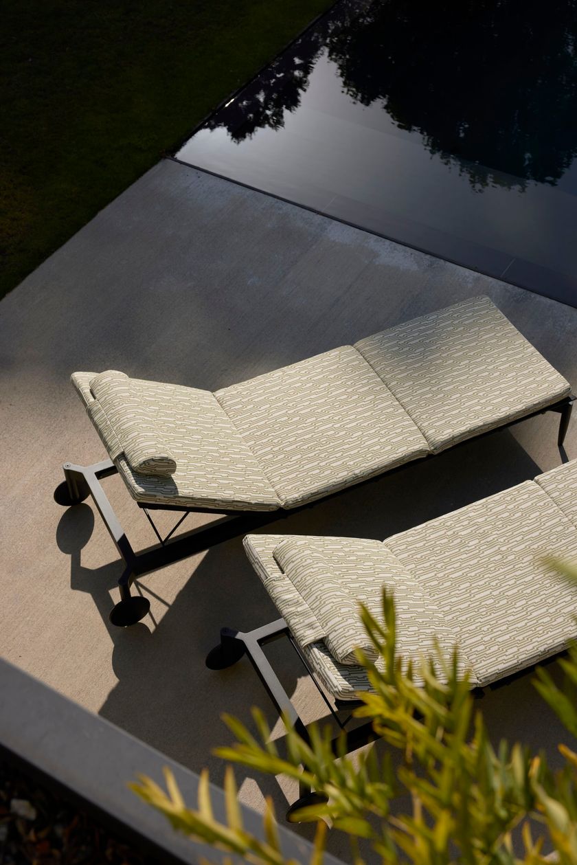 MARGUERITE Recliner sun lounger with castors By Joli | design Mathias ...
