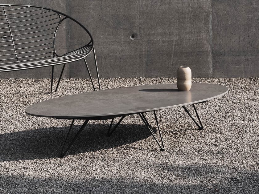 WIRE Oval Xeramica coffee table By Joli | design Mathias De Ferm