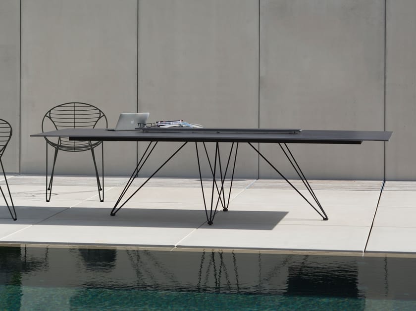WIRE Rectangular Xeramica table By Joli | design Mathias De Ferm