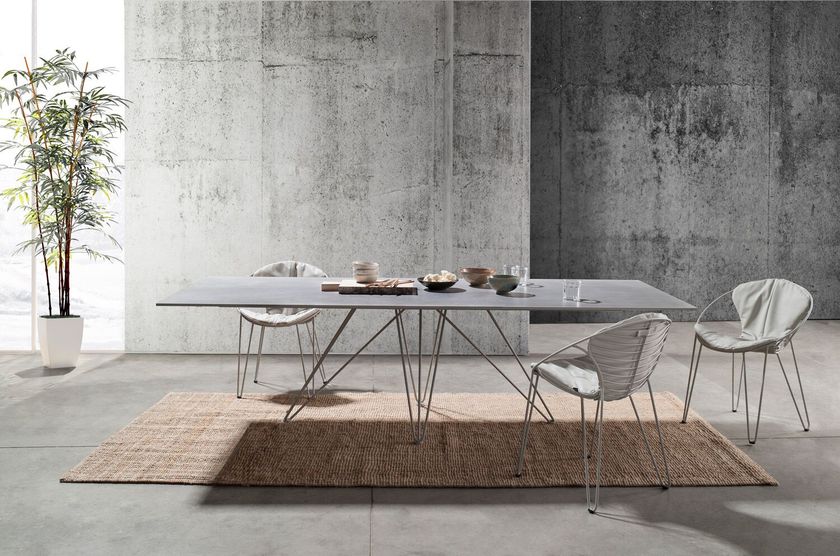 WIRE Rectangular Xeramica table By Joli | design Mathias De Ferm