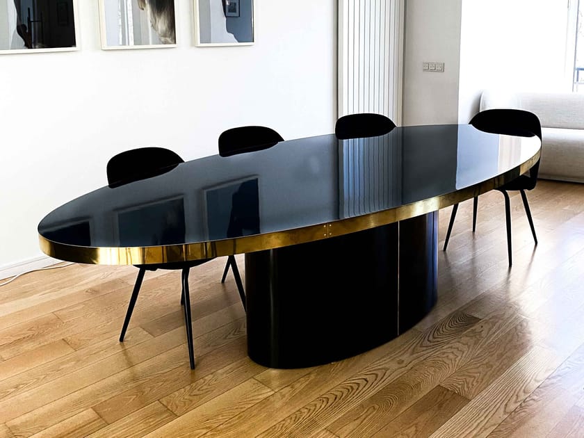 Oval Laminated Glass Tables | Archiproducts