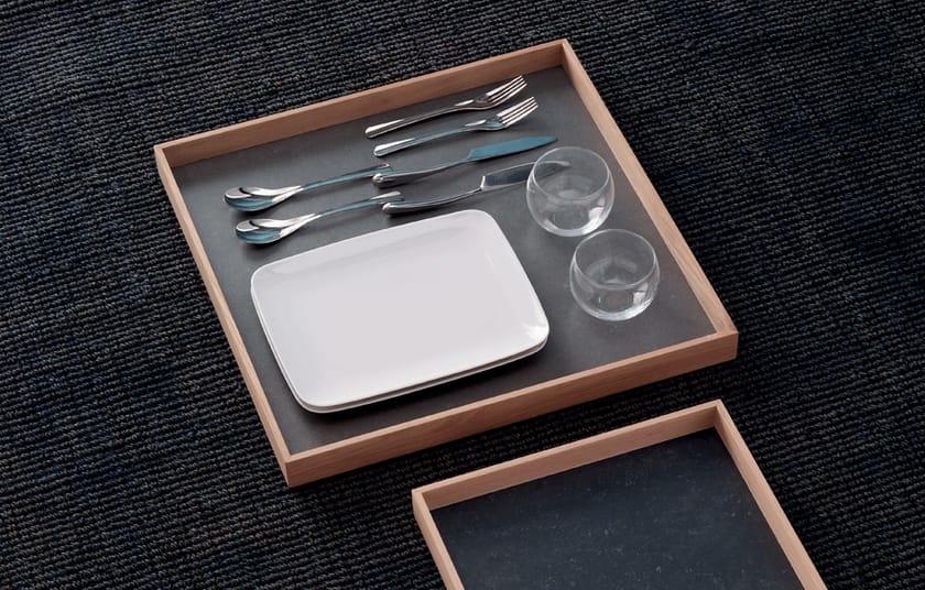K BOX Square laminated stoneware tray By I.T.F. Design | design Alberto ...