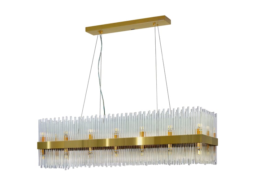 ORIENTE Glass and Stainless Steel pendant lamp By K-Lighting