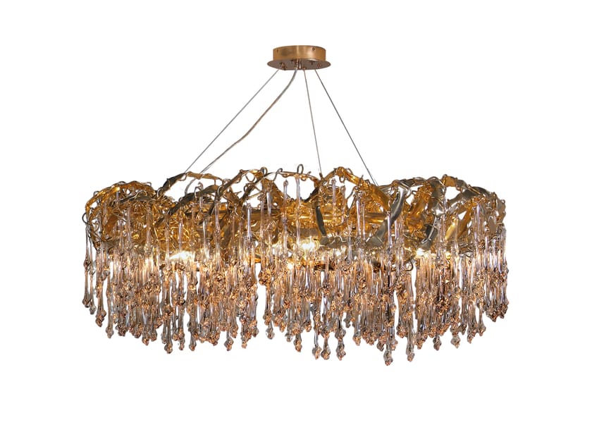 SCULPTURE Glass and aluminium pendant lamp By K-Lighting