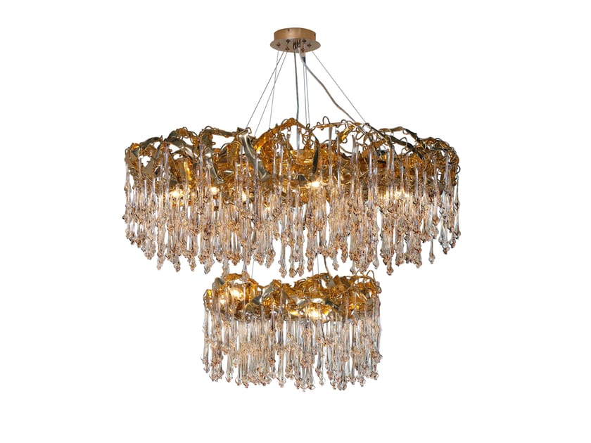 SCULPTURE Glass chandelier By K-Lighting