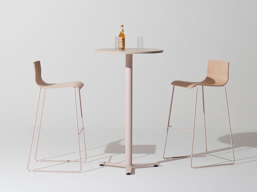 K-WORD Round wooden high table By Manerba | design Progetto CMR ...