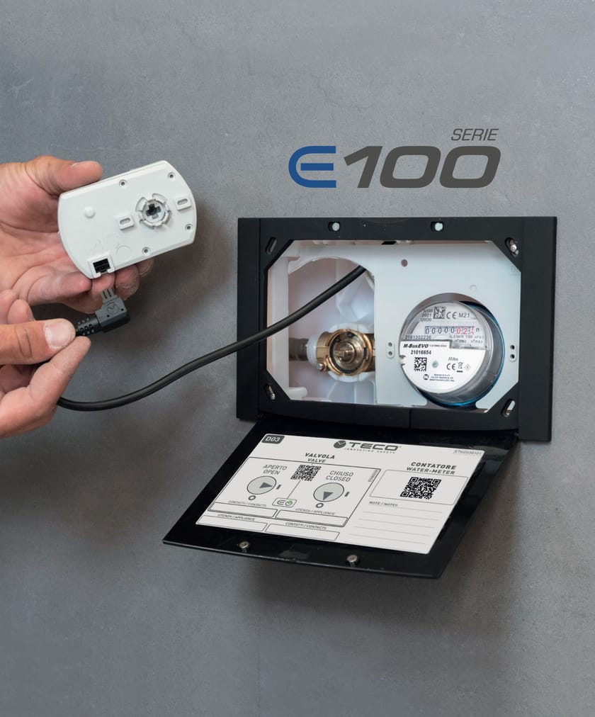 Compact flush-mounting metering kit for domestic water K4CC E-READY By TECO