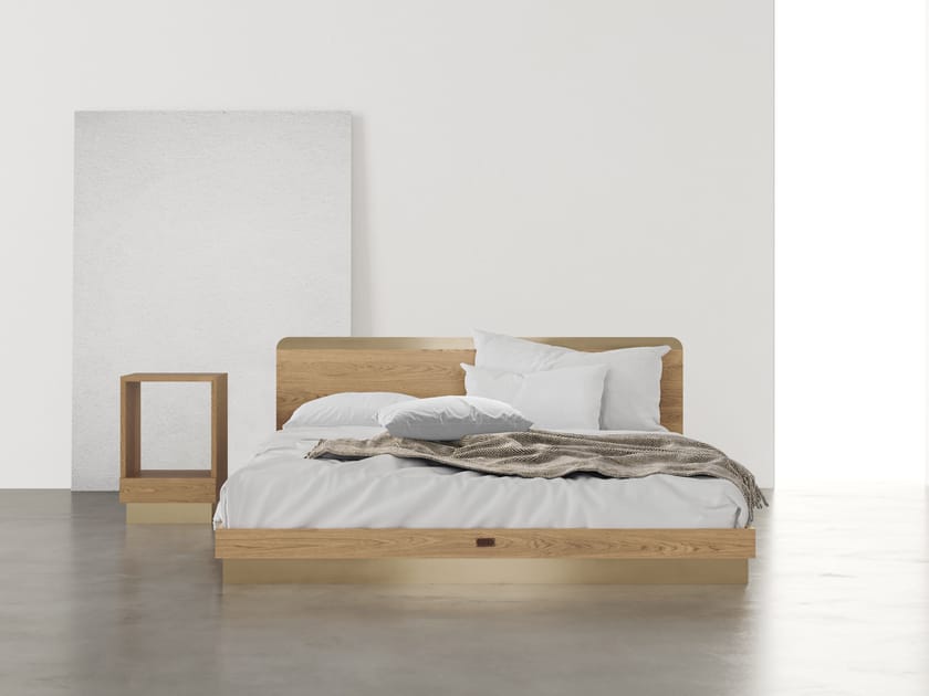 VIRA GOLD | Bett Doppelbett Bett aus massivem Holz By KAISSU