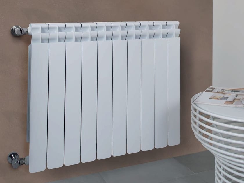 Hot-water wall-mounted die cast aluminium decorative radiator KALDO By ...