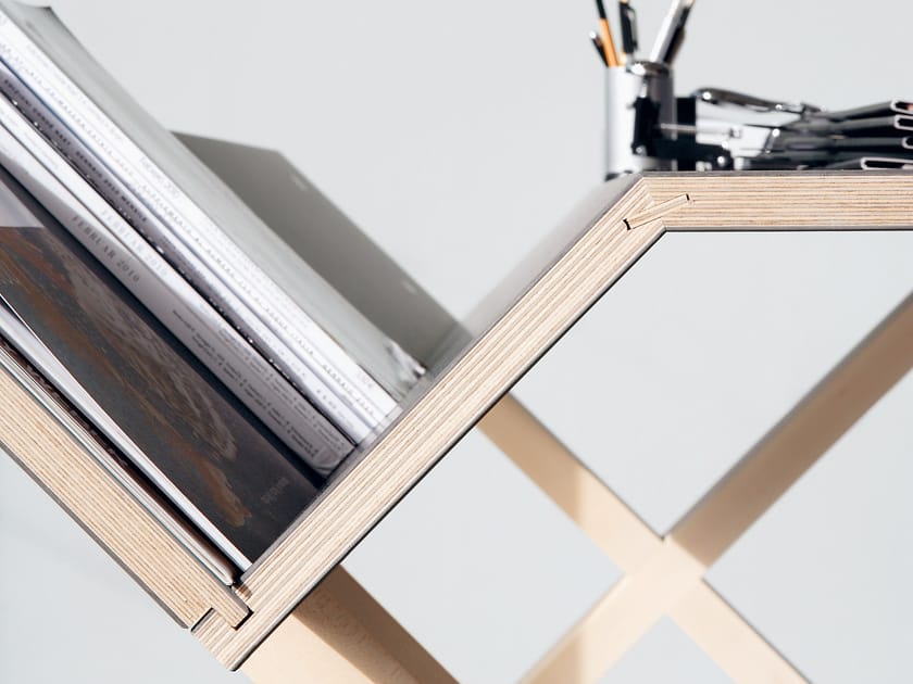 Rectangular multi-layer wood writing desk KANT By Nils Holger Moormann ...