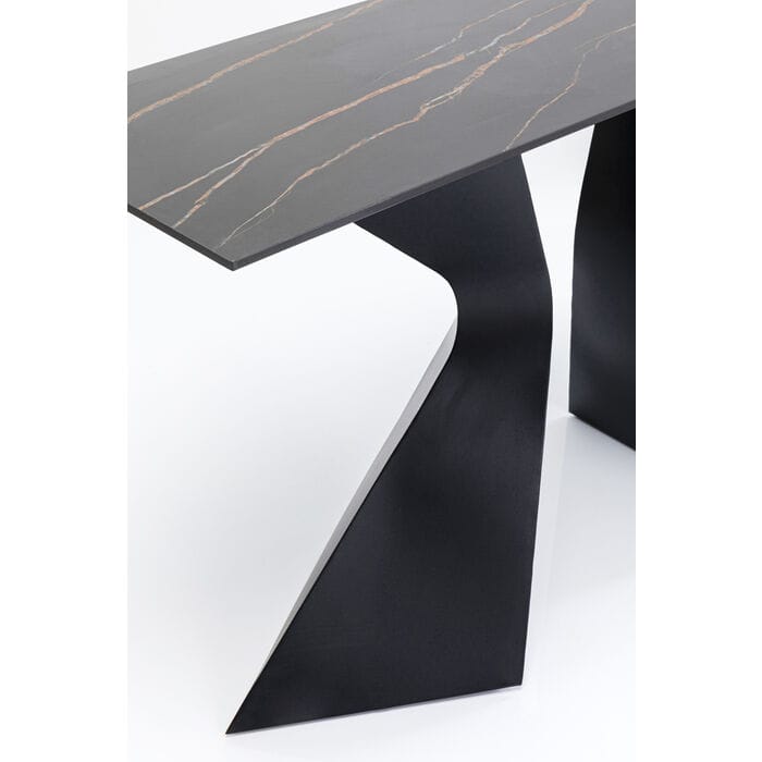 GLORIA Rectangular steel console table with ceramic top By KARE Design