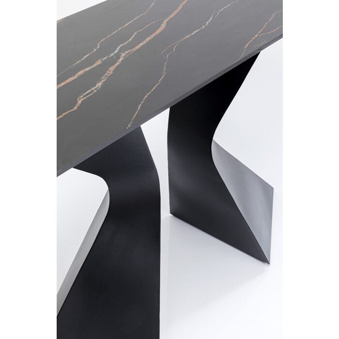 GLORIA Rectangular steel console table with ceramic top By KARE Design