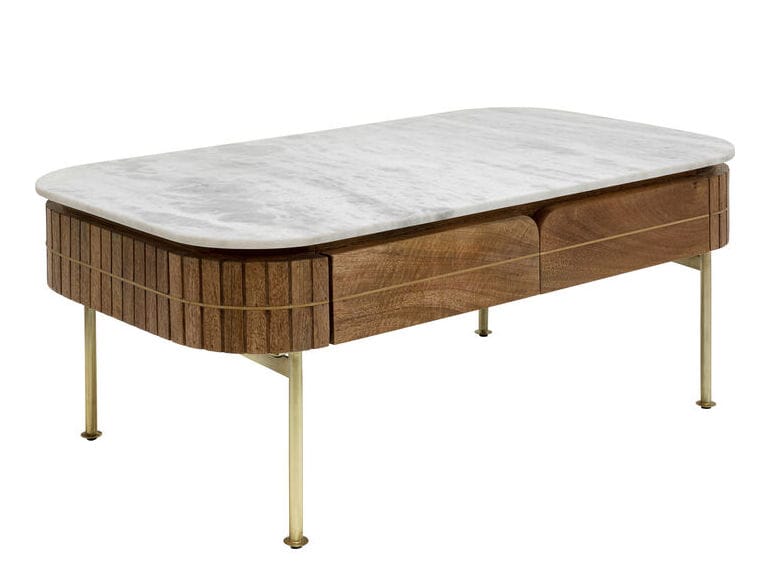 GRACE Mesa de centro de madeira maciça By KARE Design