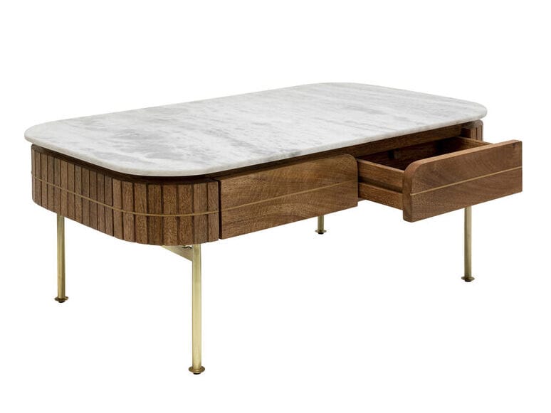 GRACE Mesa de centro de madeira maciça By KARE Design