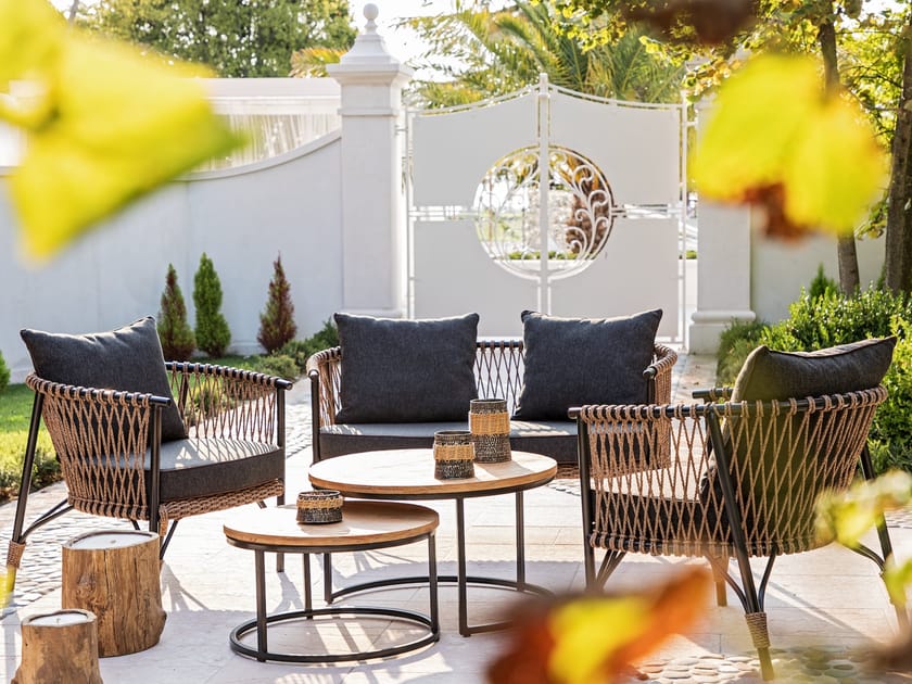 KARON 2 seater synthetic fibre garden sofa By cbdesign