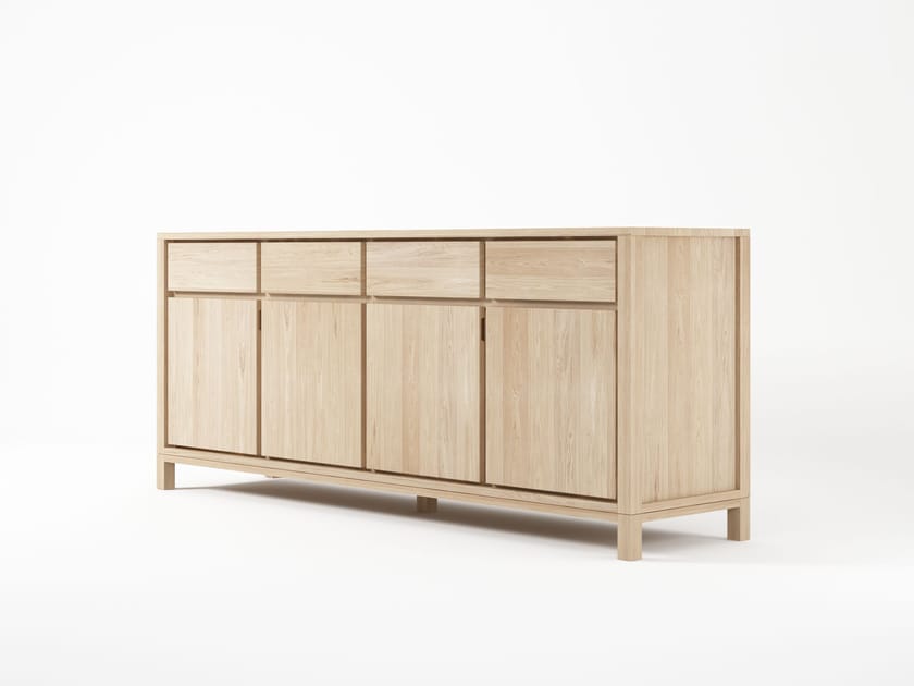 SOLID Wooden sideboard with doors with drawers By KARPENTER | design ...