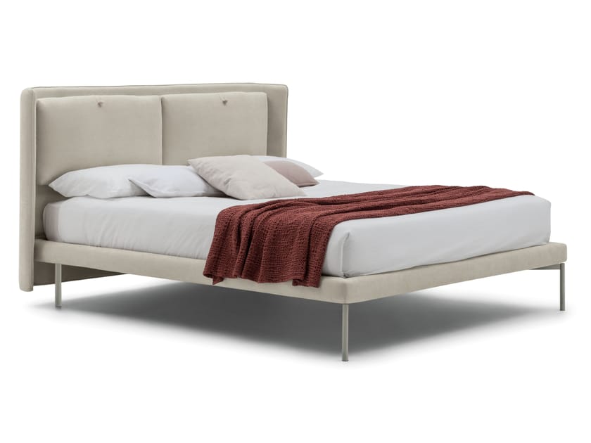 KATE Bed with upholstered headboard By Bolzan