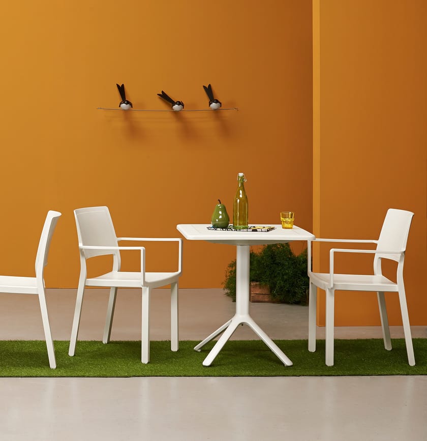 KATE Technopolymer chair with armrests By SCAB DESIGN