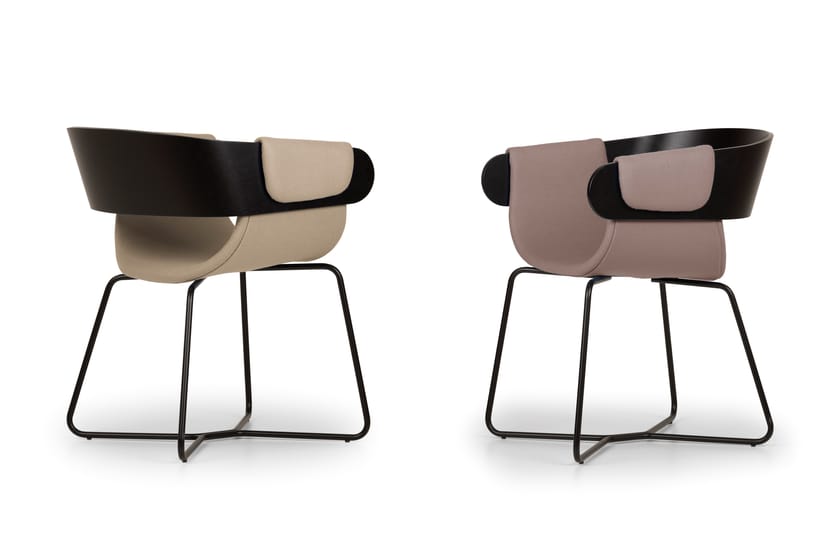 KAY Chair in fabric and wood with open back By True Design | design ...