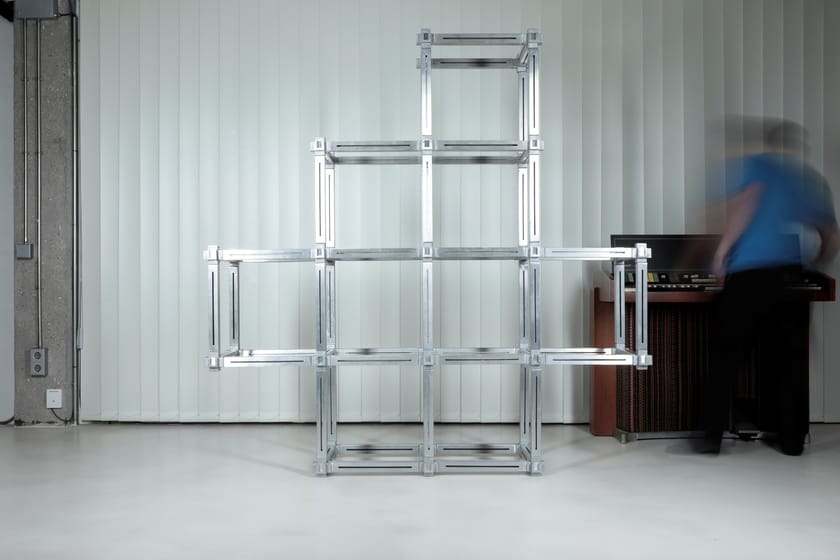 Open freestanding modular bookcase KEIGIO® SHELF 9 frames 3+3+3 KEIGIO ...