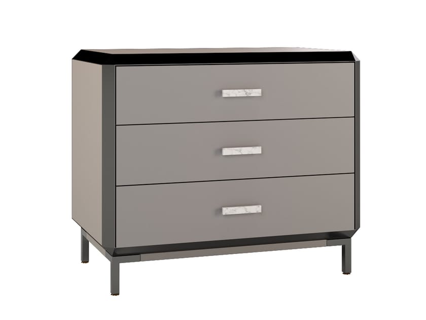 Rectangular bedside table with drawers KENDRA JKD107B By Jetclass