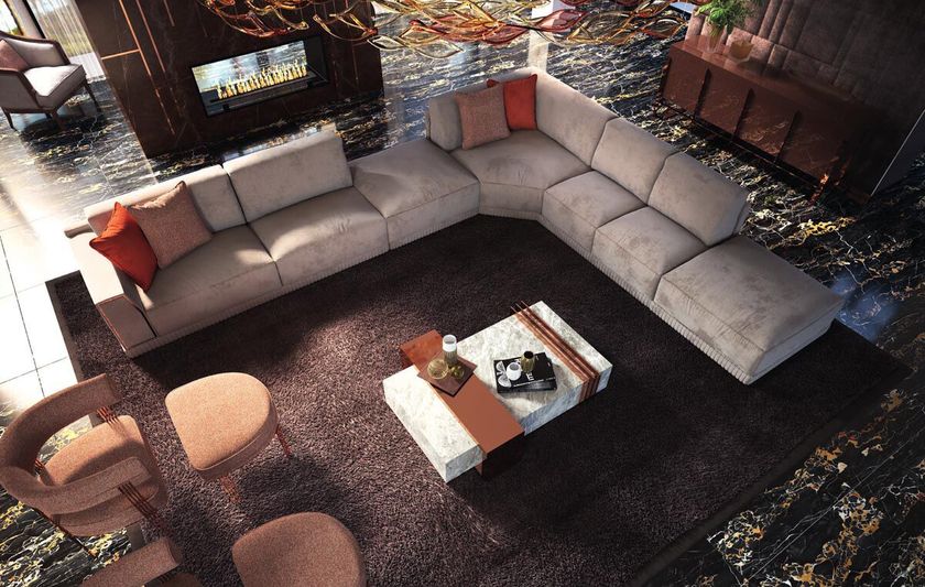 JENNET Sectional fabric sofa By KEOMA
