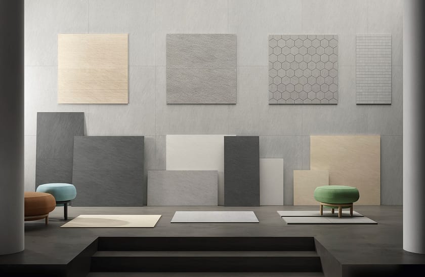 Revestimiento de pared/suelo de gres porcelánico efecto piedra KEY MOOD SHADE Colección Key Mood ...