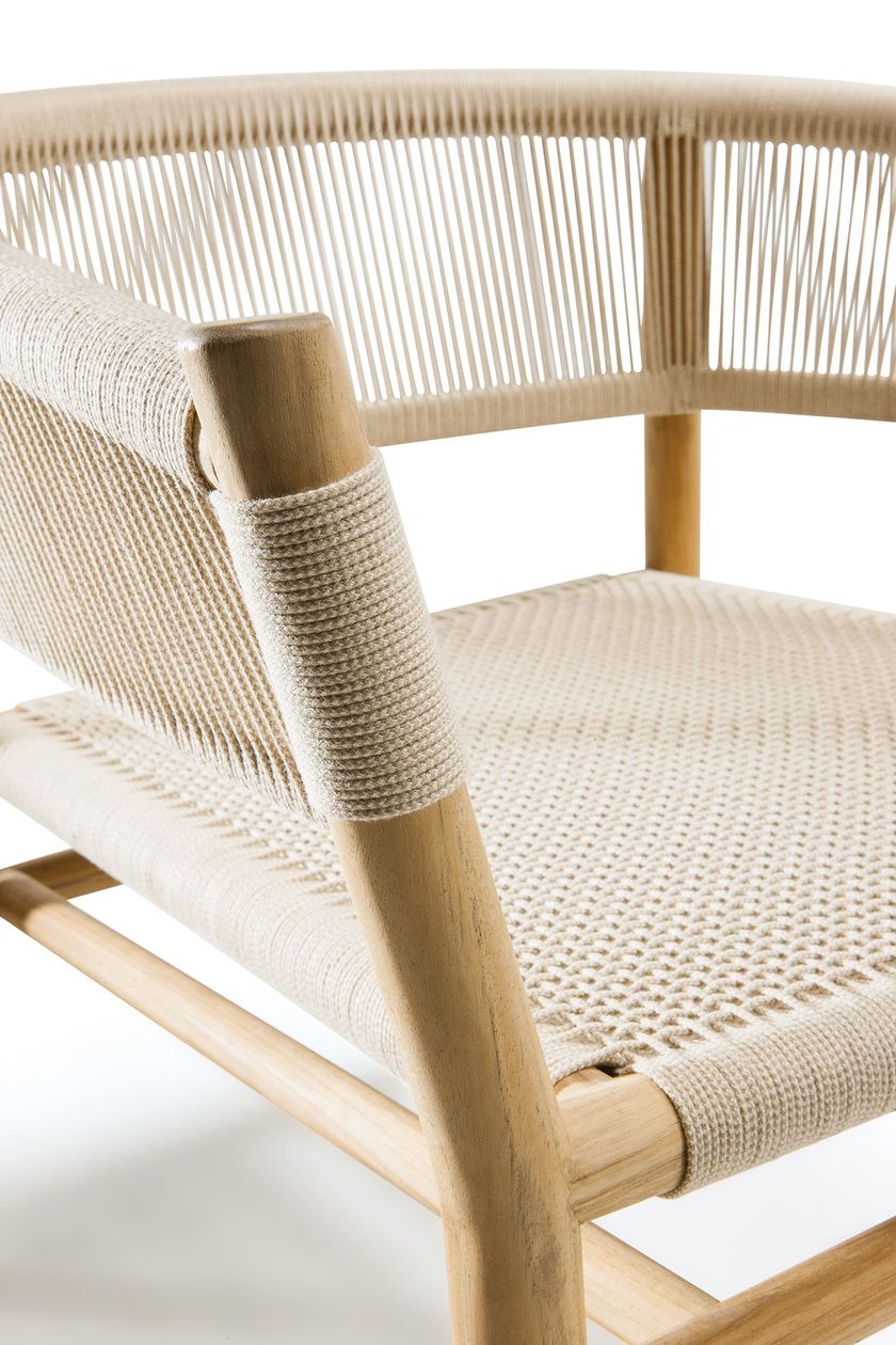 KILT Rope low lounge chair with armrests By Ethimo | design Marcello ...