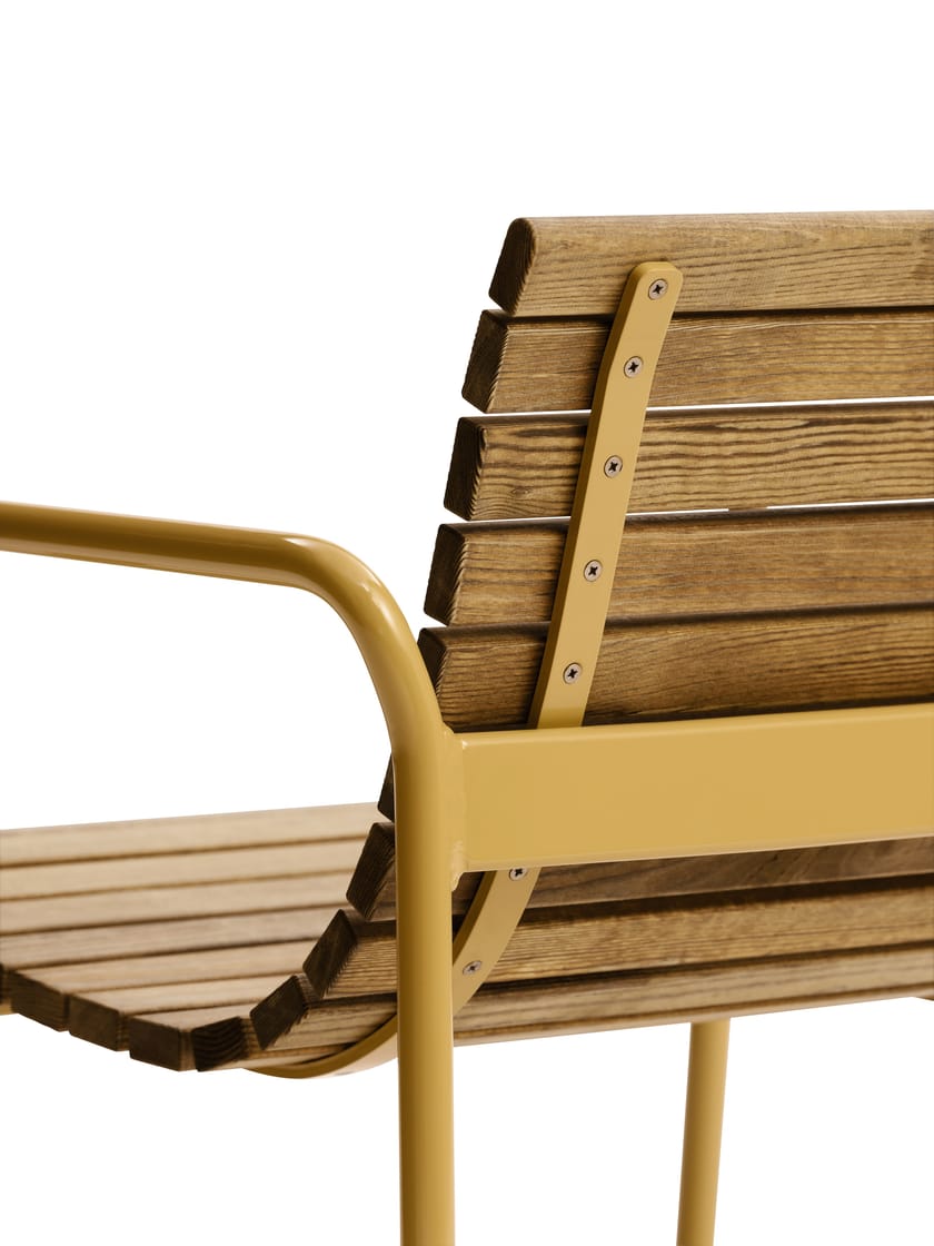 Garden wooden easy chair with armrests KINN By VESTRE design Anderssen ...