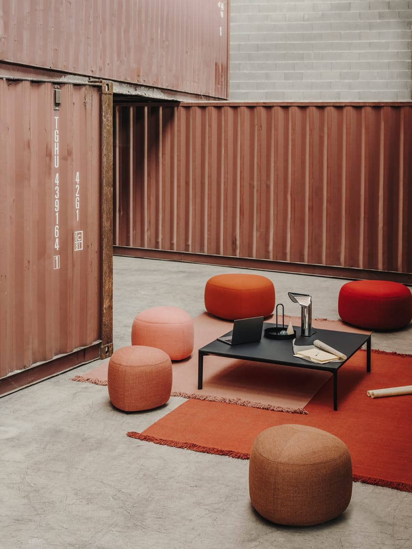 KIPU Upholstered fabric pouf By Lapalma | design Anderssen & Voll