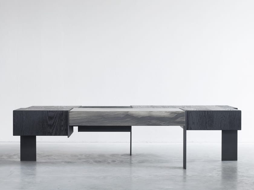 KITALE Rectangular solid wood coffee table By Van Rossum | design Xavier Dohr
