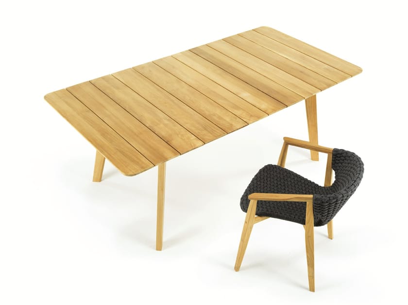 KNIT | Rectangular table By Ethimo design Patrick Norguet