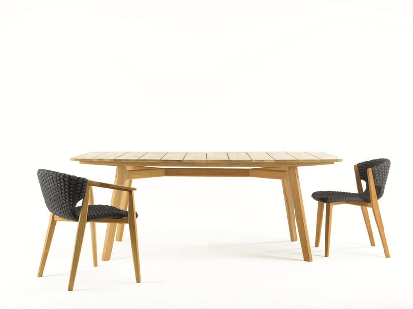 KNIT | Rectangular table By Ethimo design Patrick Norguet