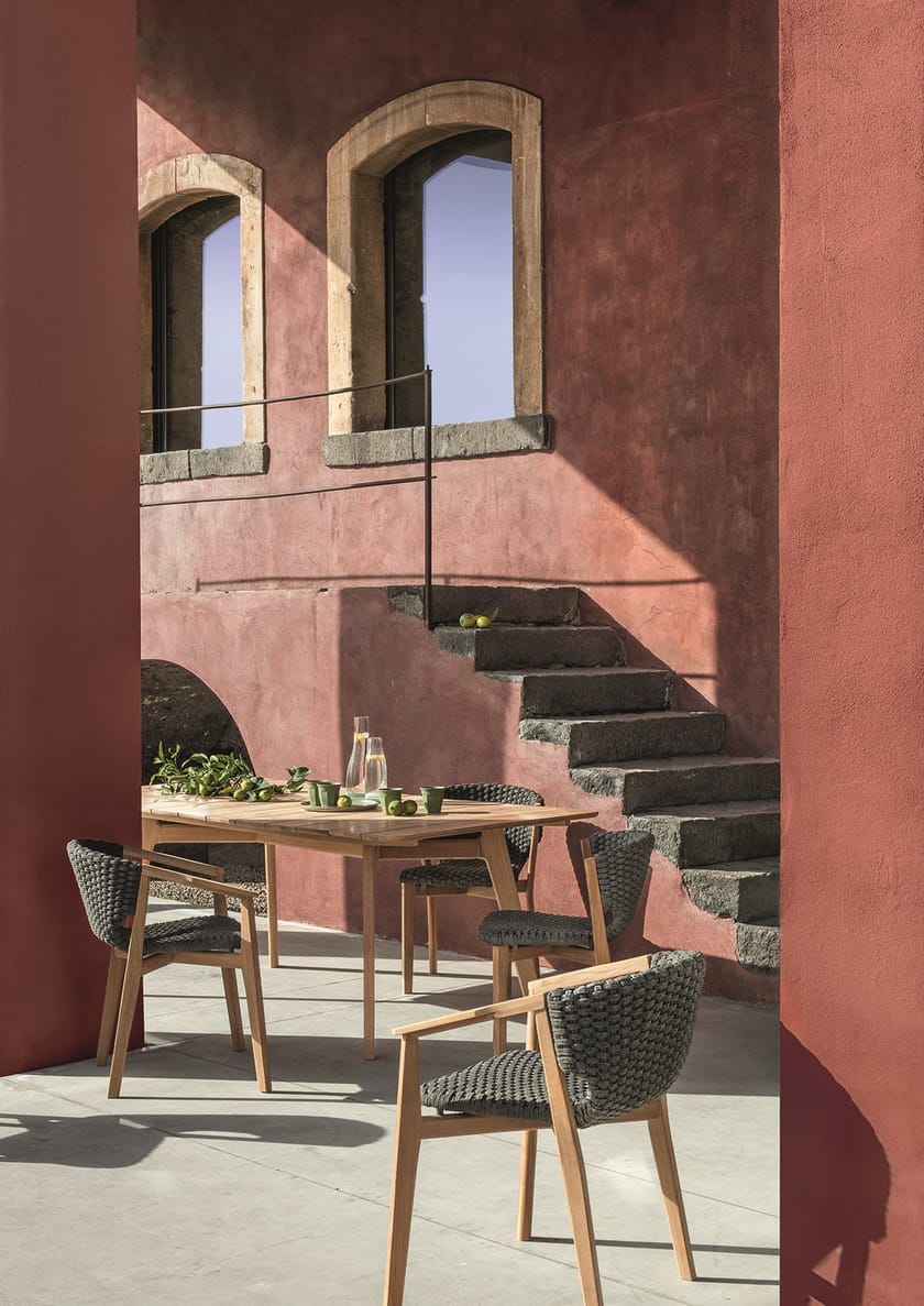 KNIT | Rectangular table By Ethimo design Patrick Norguet