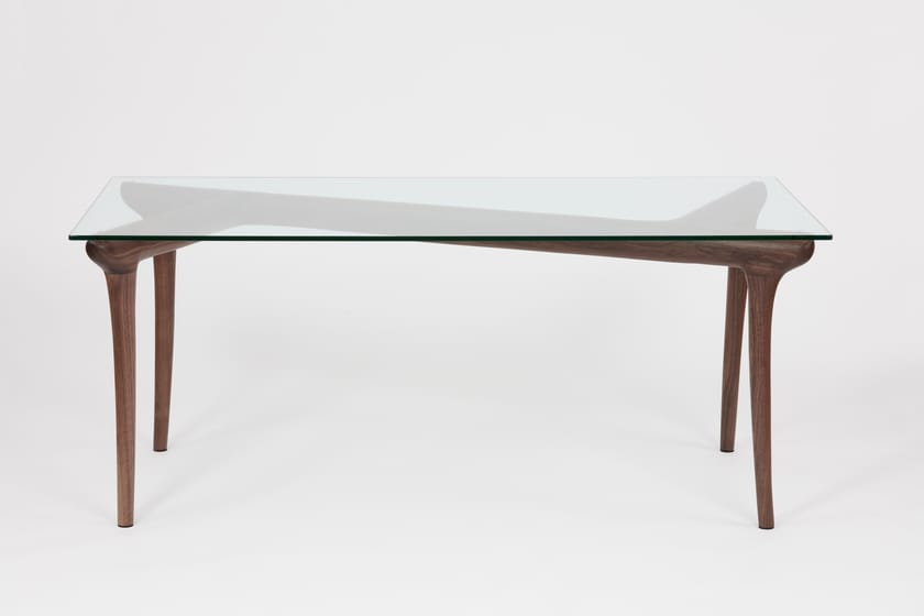 KO Walnut and glass table By In Element Designs | design Seiji Kuwabara
