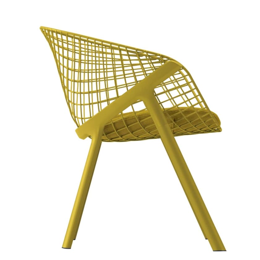 Steel chair with armrests KOBI LOUNGE - 045 By Alias design Patrick Norguet