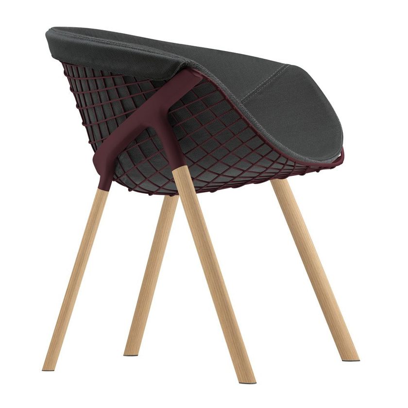 KOBI WOOD - 041 Steel and wood chair with armrests By Alias | design ...